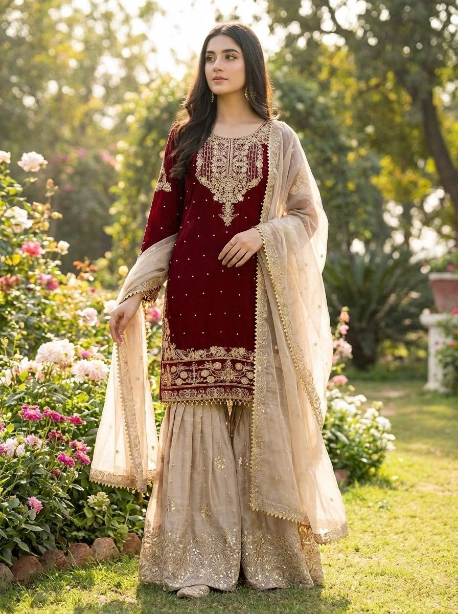 Rimpal-SR Heavy GMY Silk Sharara set – Jaipuri Dhaaga